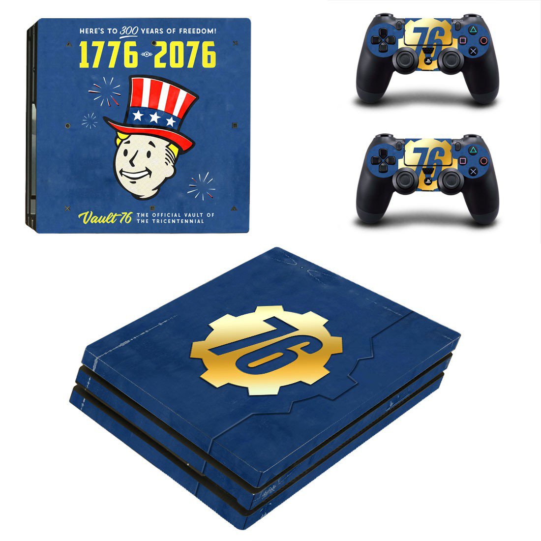 Fallout 76 decal skin sticker for PS4 Pro console and controllers