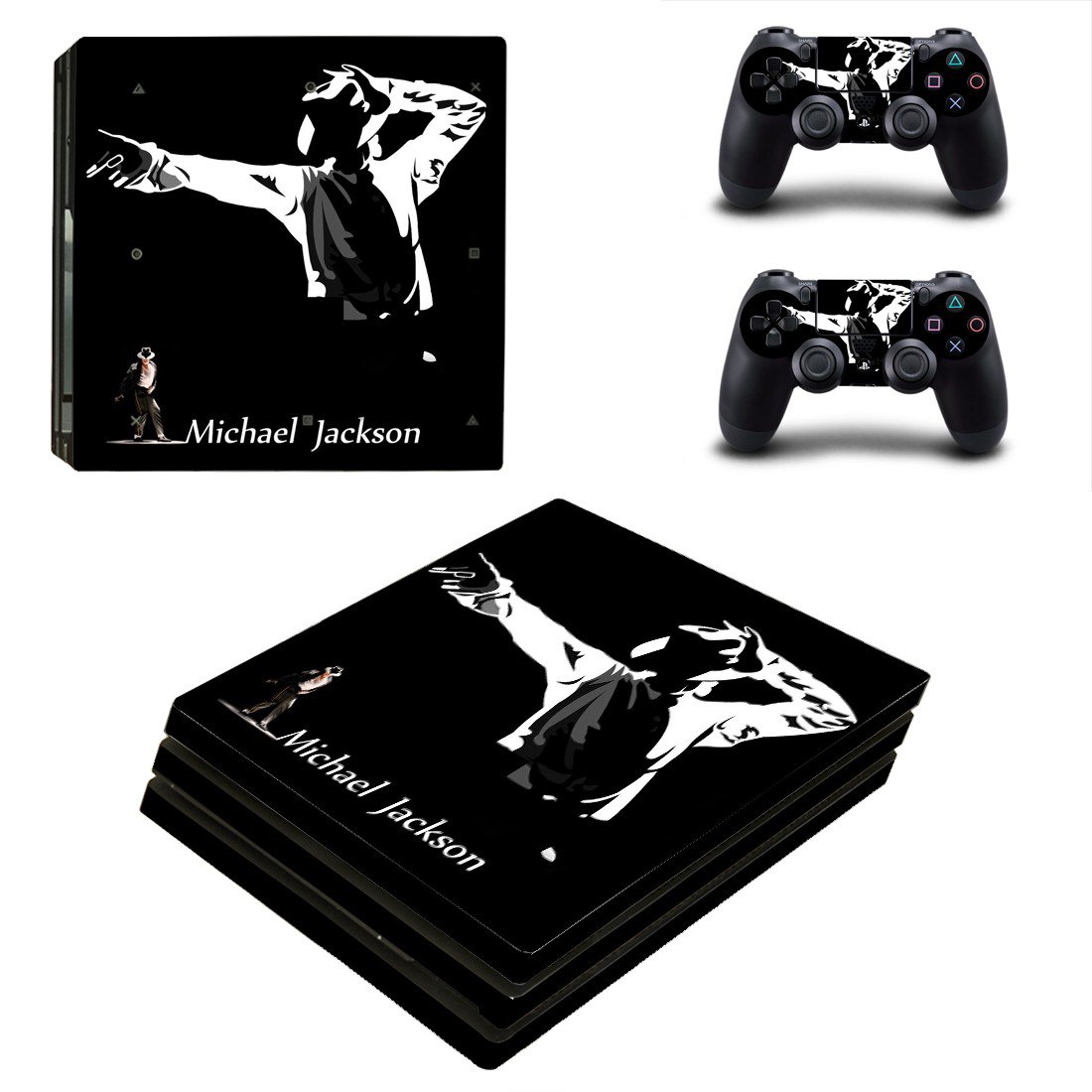 Michael Jackson decal skin sticker for PS4 Pro console and controllers