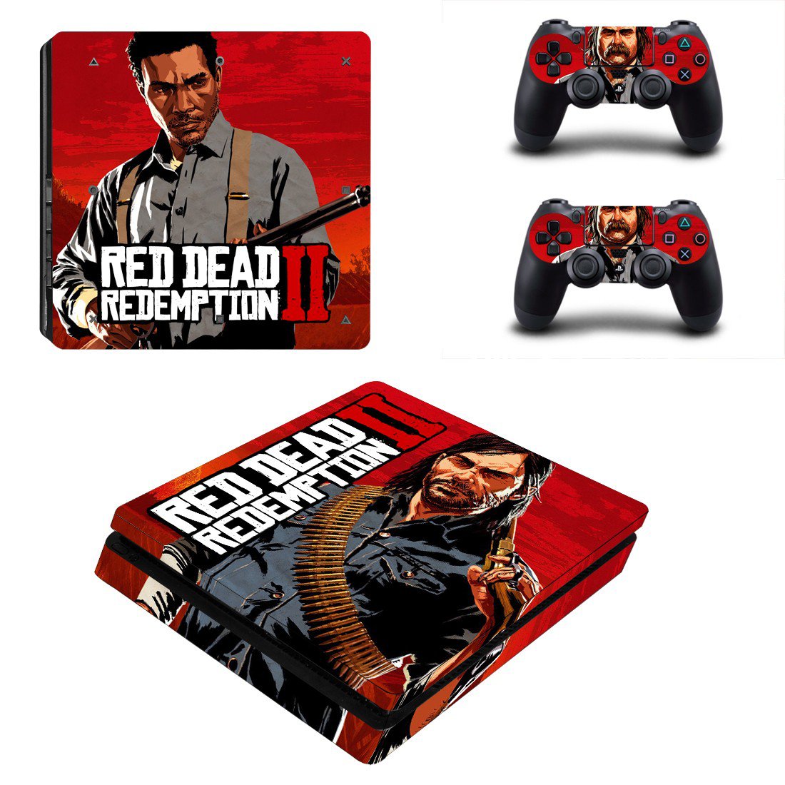 Red Dead Redemption 2 decal skin sticker for PS4 Slim console and ...