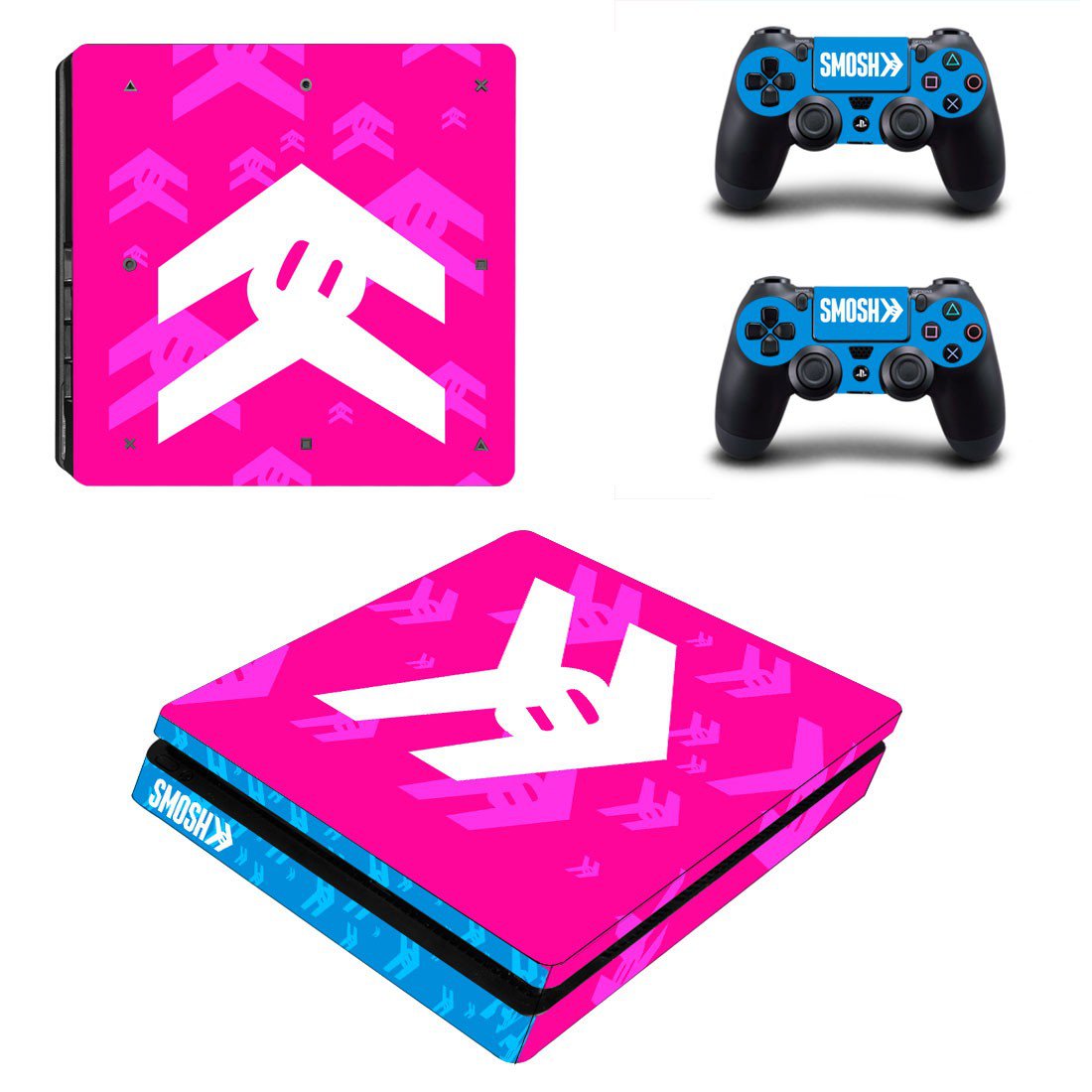 Smosh decal skin sticker for PS4 Slim console and controllers