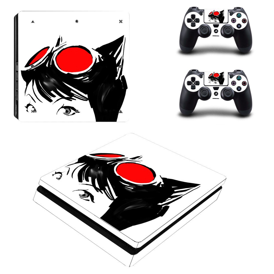 Cat Woman decal skin sticker for PS4 Slim console and controllers