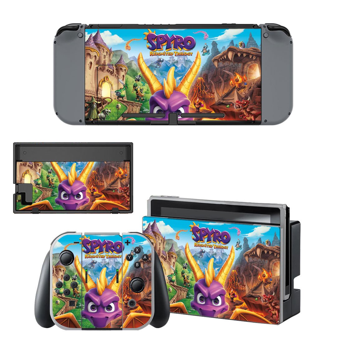 Spyro reignited trilogy decal skin sticker for Nintendo Switch console ...