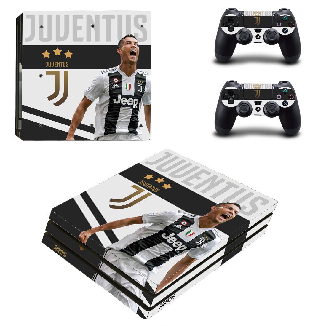 Cristiano Ronaldo decal skin sticker for PS4 Pro console and controllers