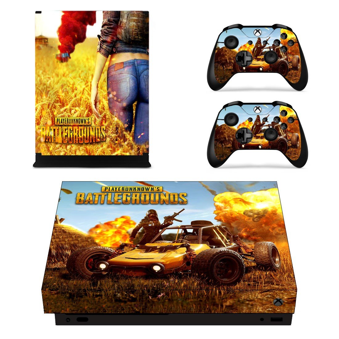 Playerunknown's Battlegrounds decal skin sticker for Xbox One X console ...