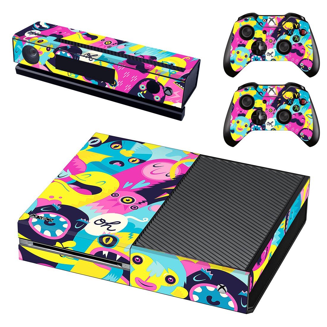 Cartoon Art decal skin sticker for Xbox One console and controllers