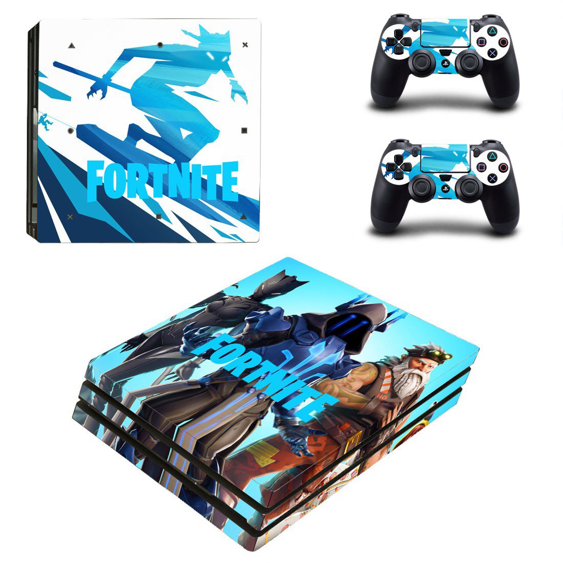 Fortnite decal skin sticker for PS4 Pro console and controllers
