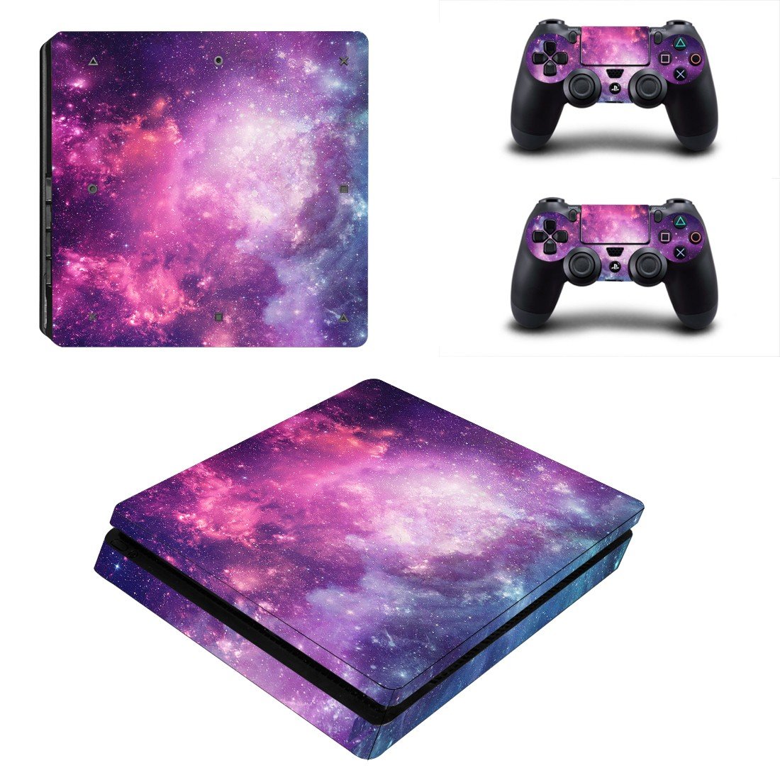 Galaxy Scene decal skin sticker for PS4 Slim console and controllers