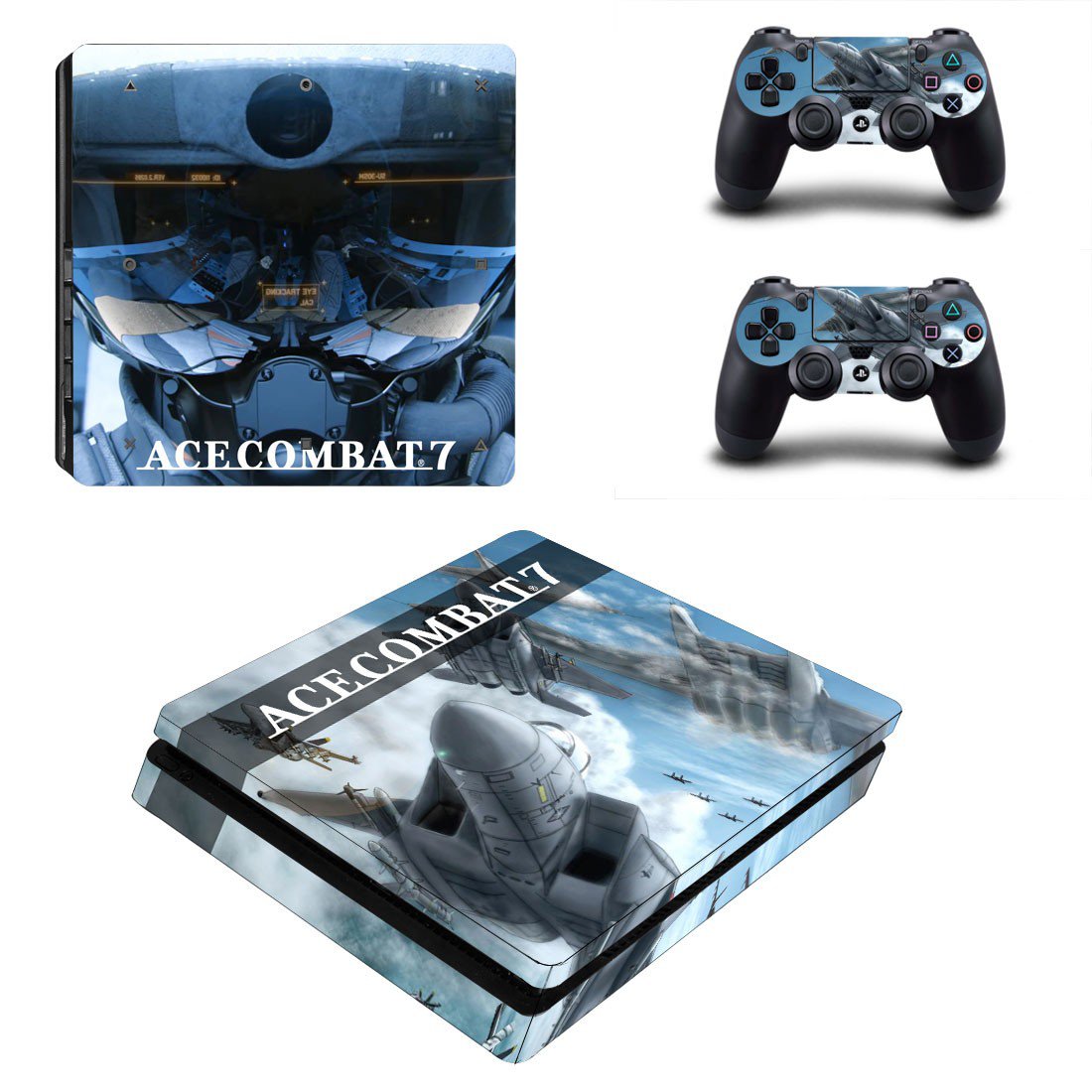 ACE Combat 7 decal skin sticker for PS4 Slim console and controllers