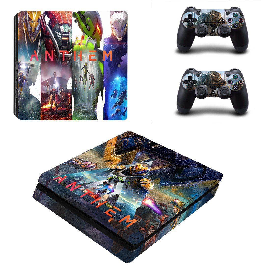Anthem decal skin sticker for PS4 Slim console and controllers
