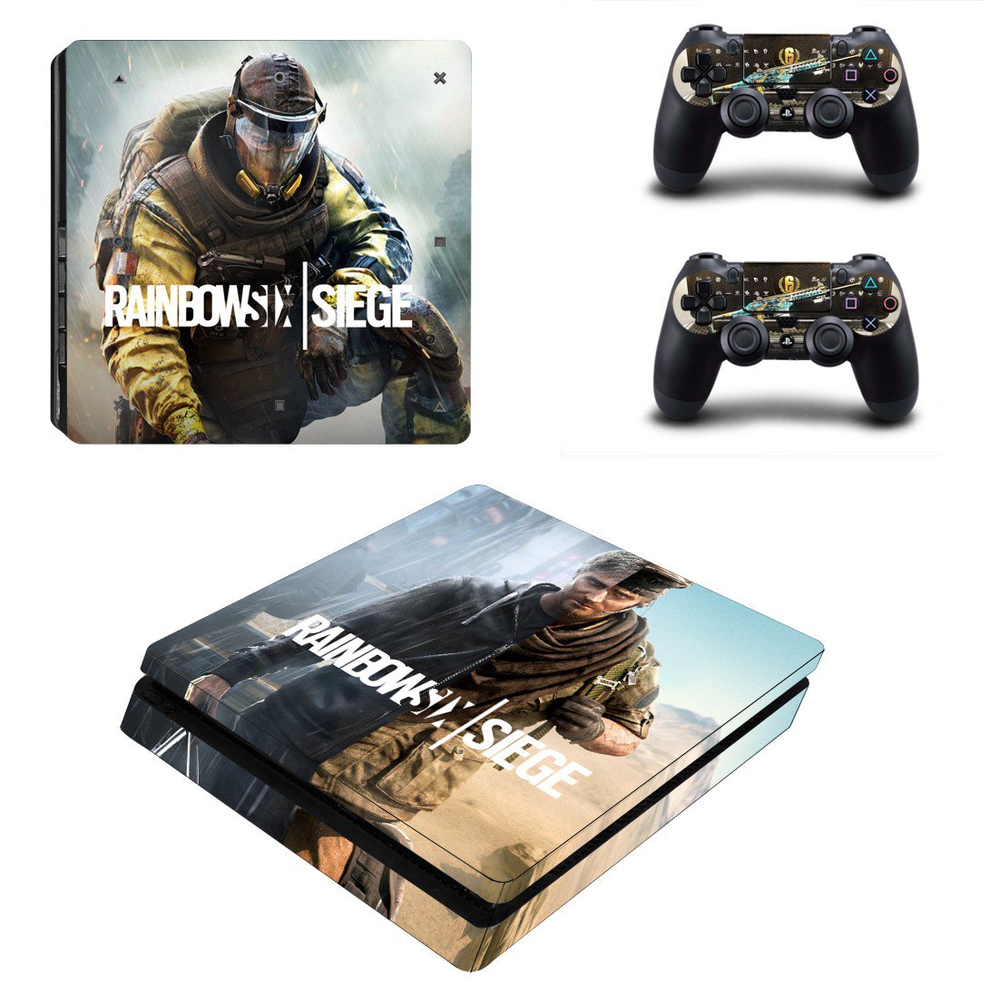 Rainbow Six Siege decal skin sticker for PS4 Slim console and controllers