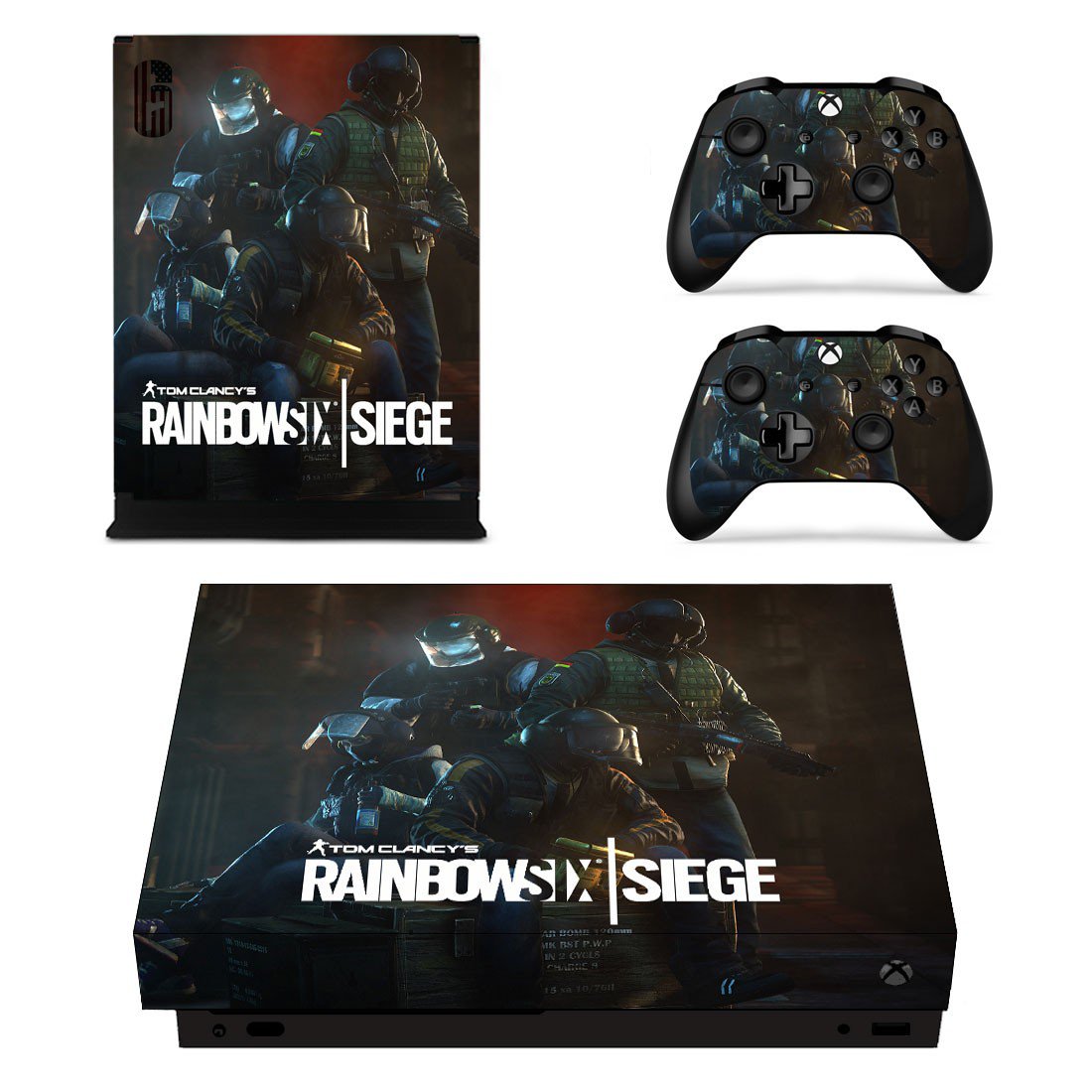 Rainbow Six Siege decal skin sticker for Xbox One X console and controllers