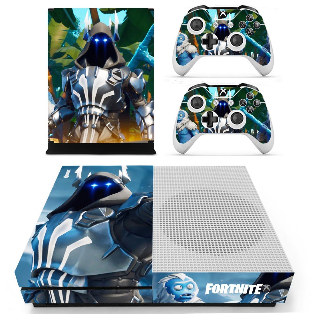 Fortnite decal skin sticker for Xbox One S console and controllers