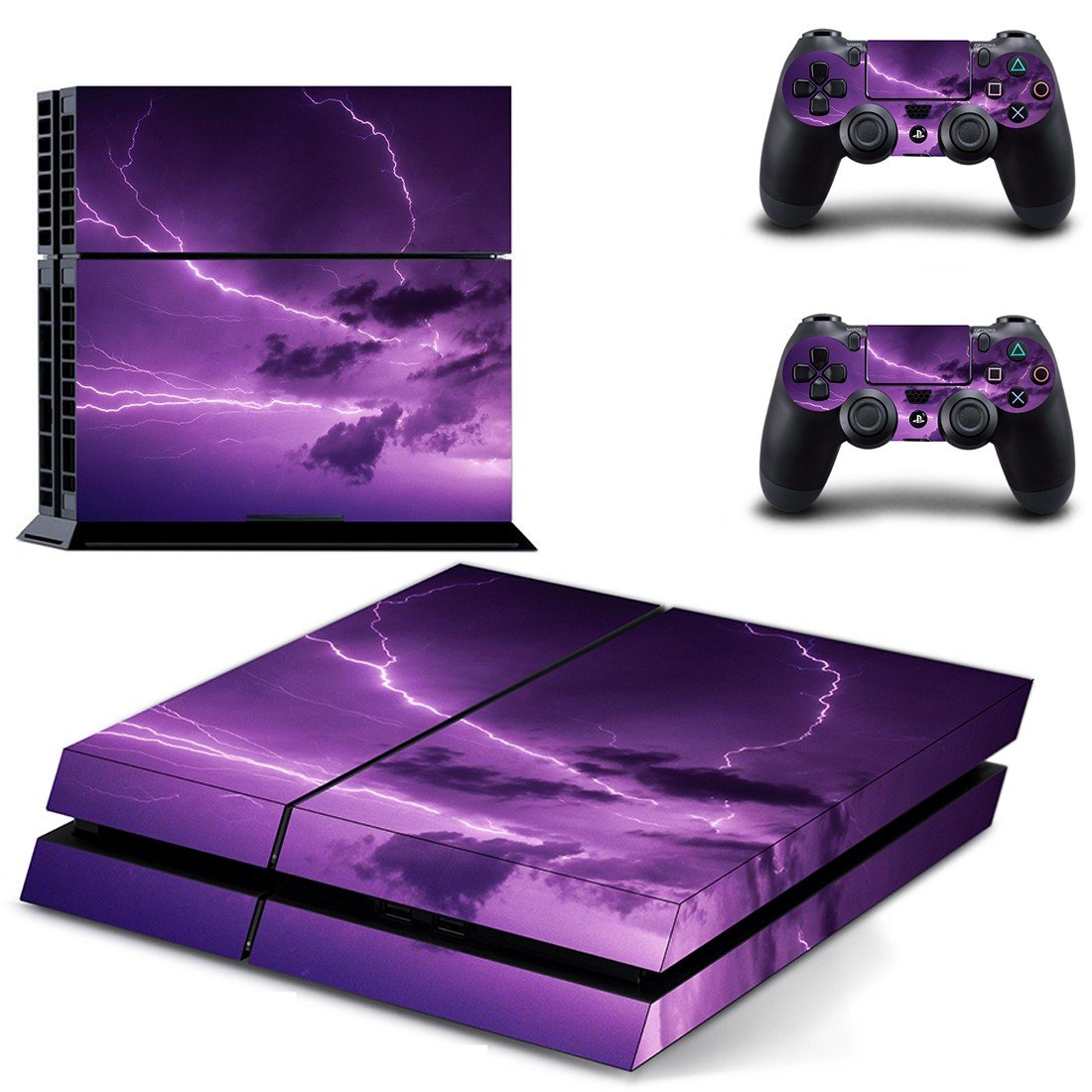 Sky Lightning decal skin sticker for PS4 console and controllers