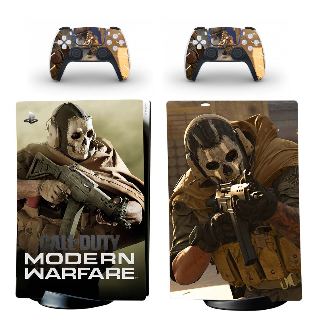 COD Modern Warfare decal skin for PS5 digital Console with 2 Controllers