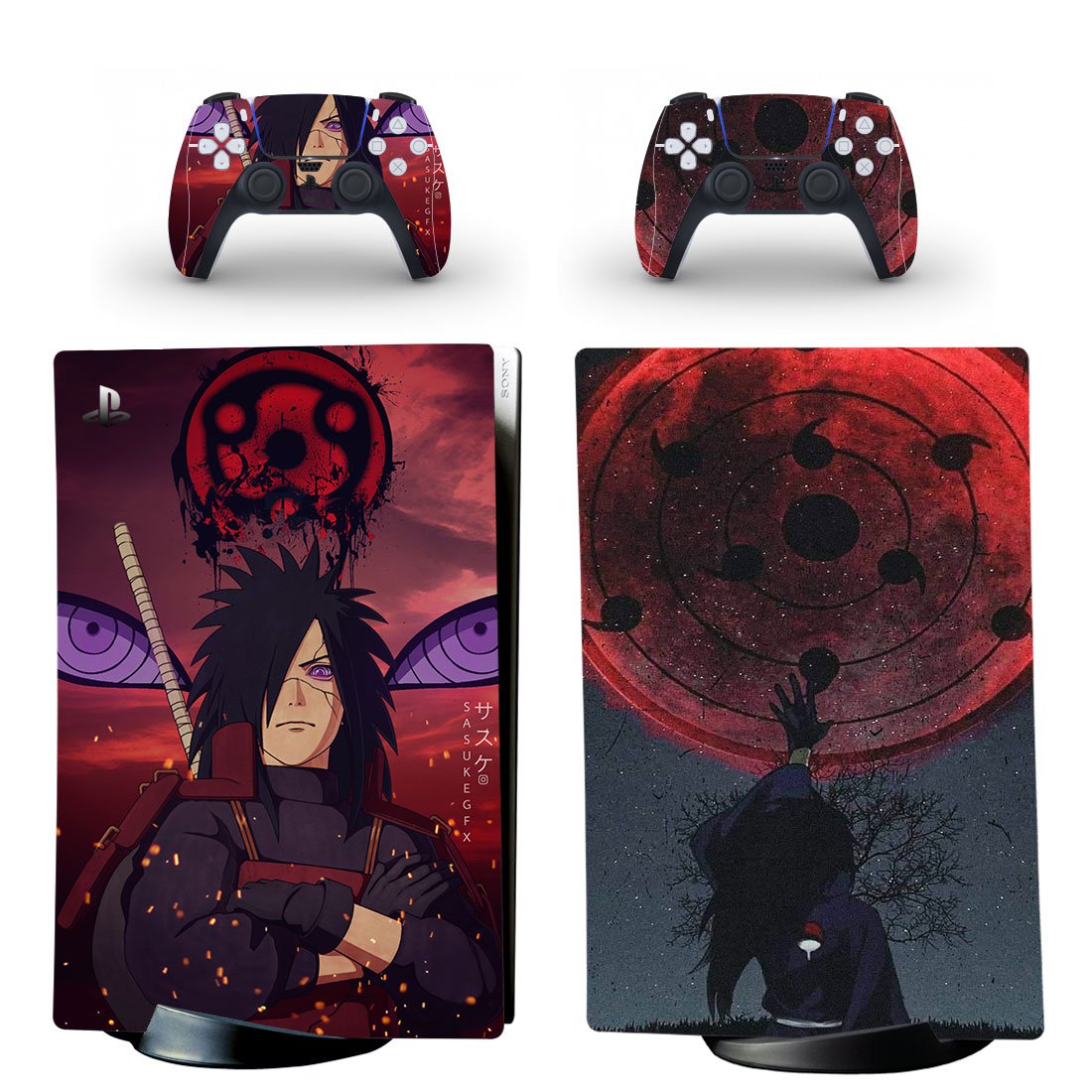 Naruto decal skin for PS5 digital Console with 2 Controllers