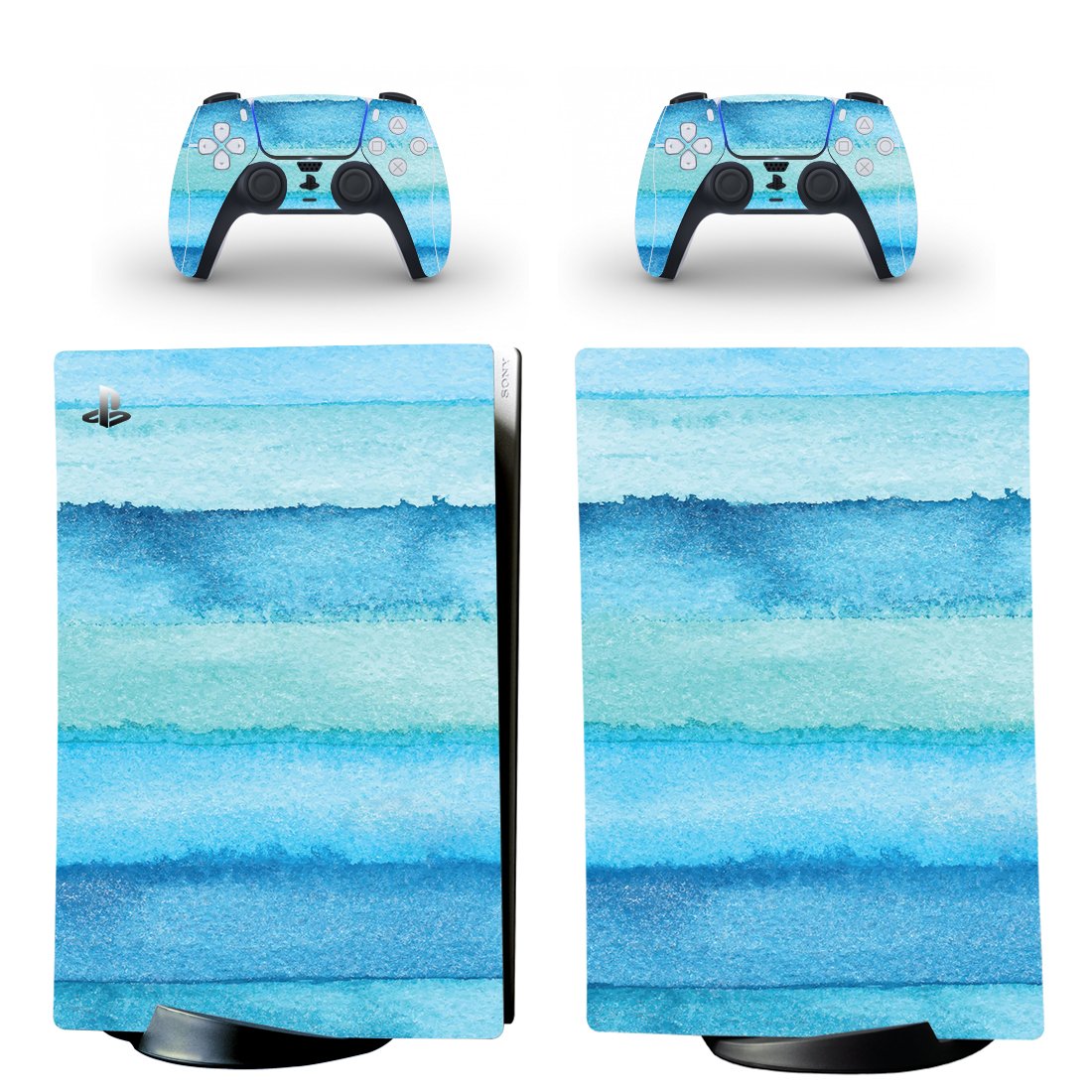 Furry Texture decal skin for PS5 digital Console with 2 Controllers