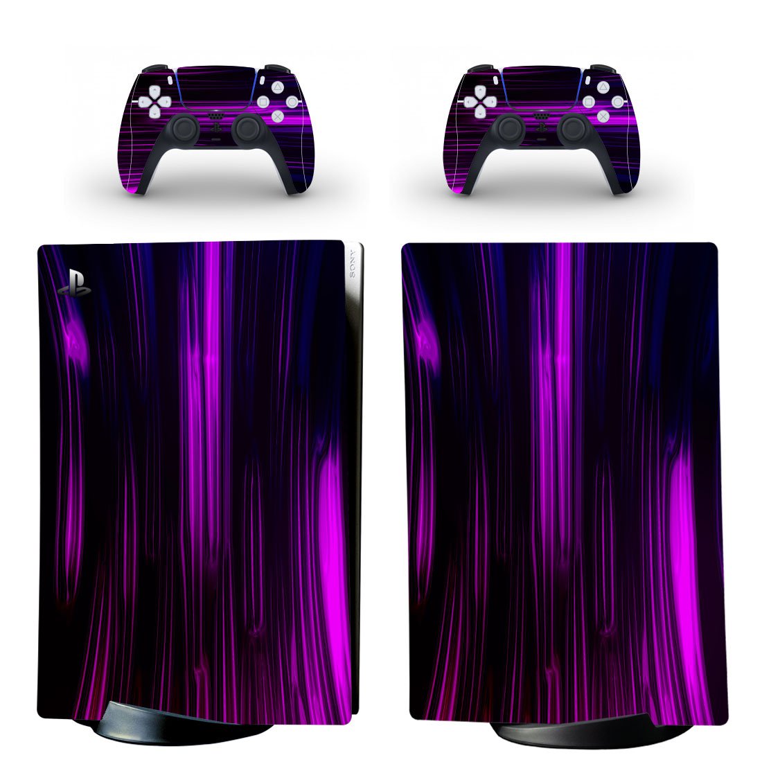 Digital Texture decal skin for PS5 digital Console with 2 Controllers