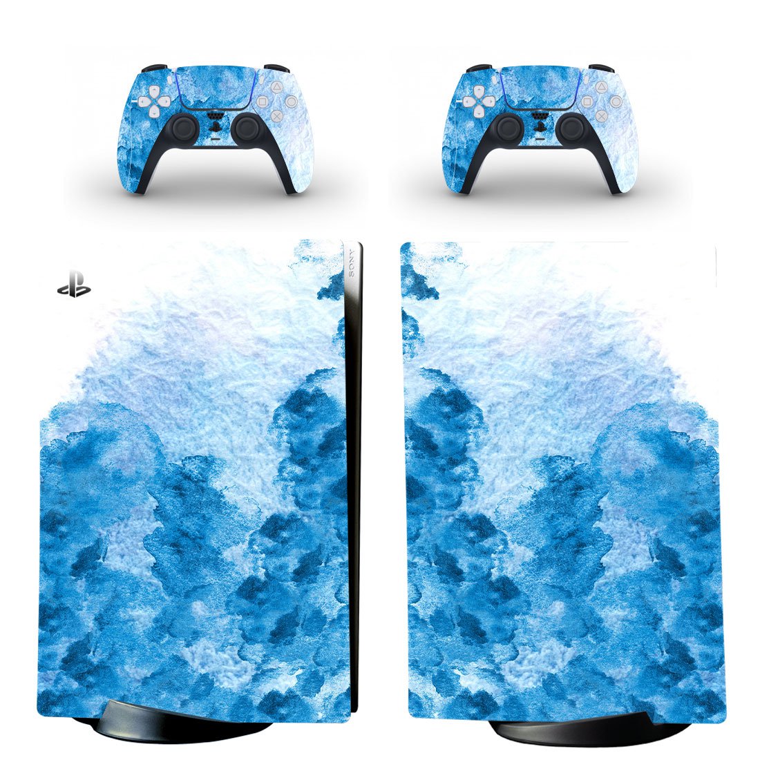 Digital Texture decal skin for PS5 digital Console with 2 Controllers