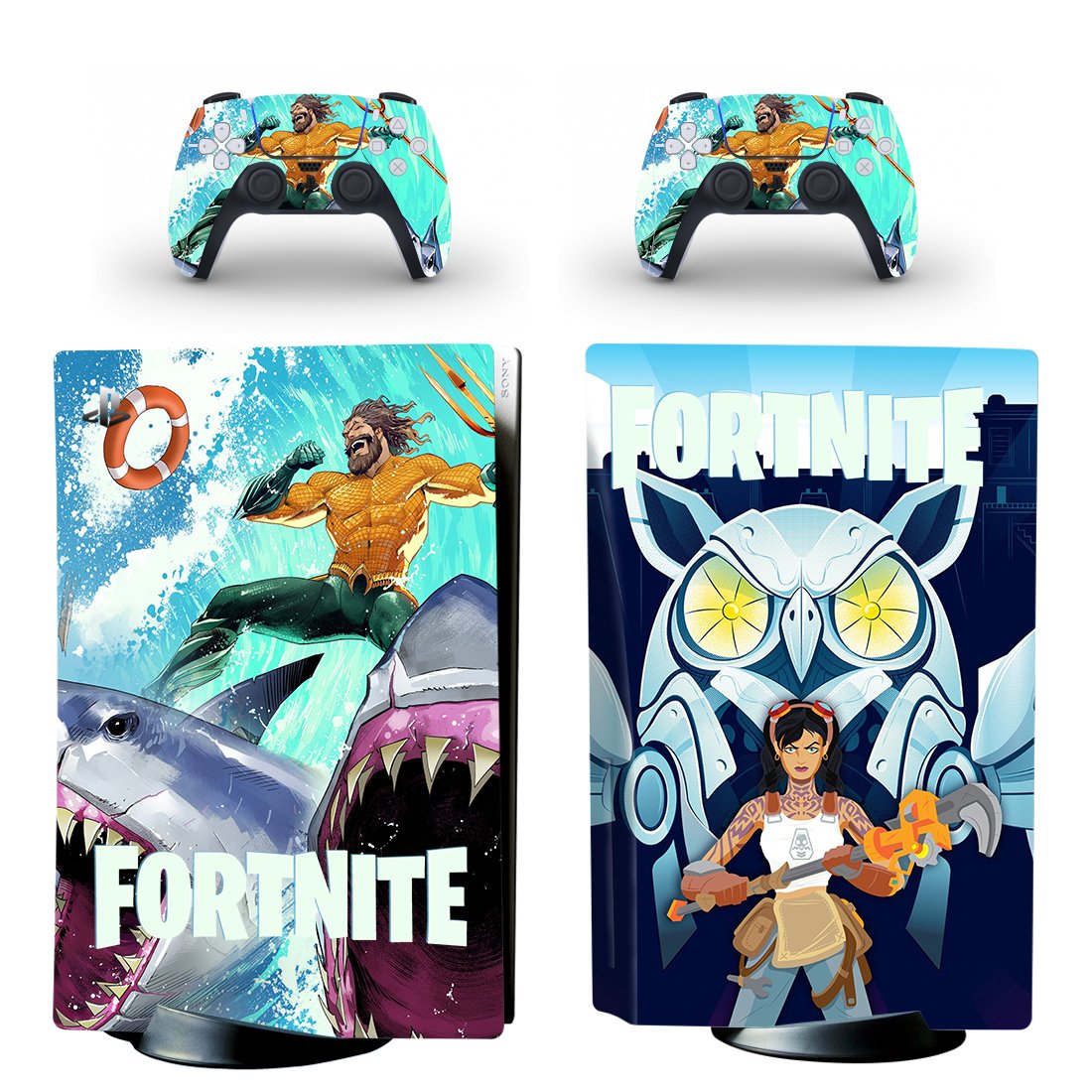 Fortnite decal skin for PS5 disc Console with 2 Controllers