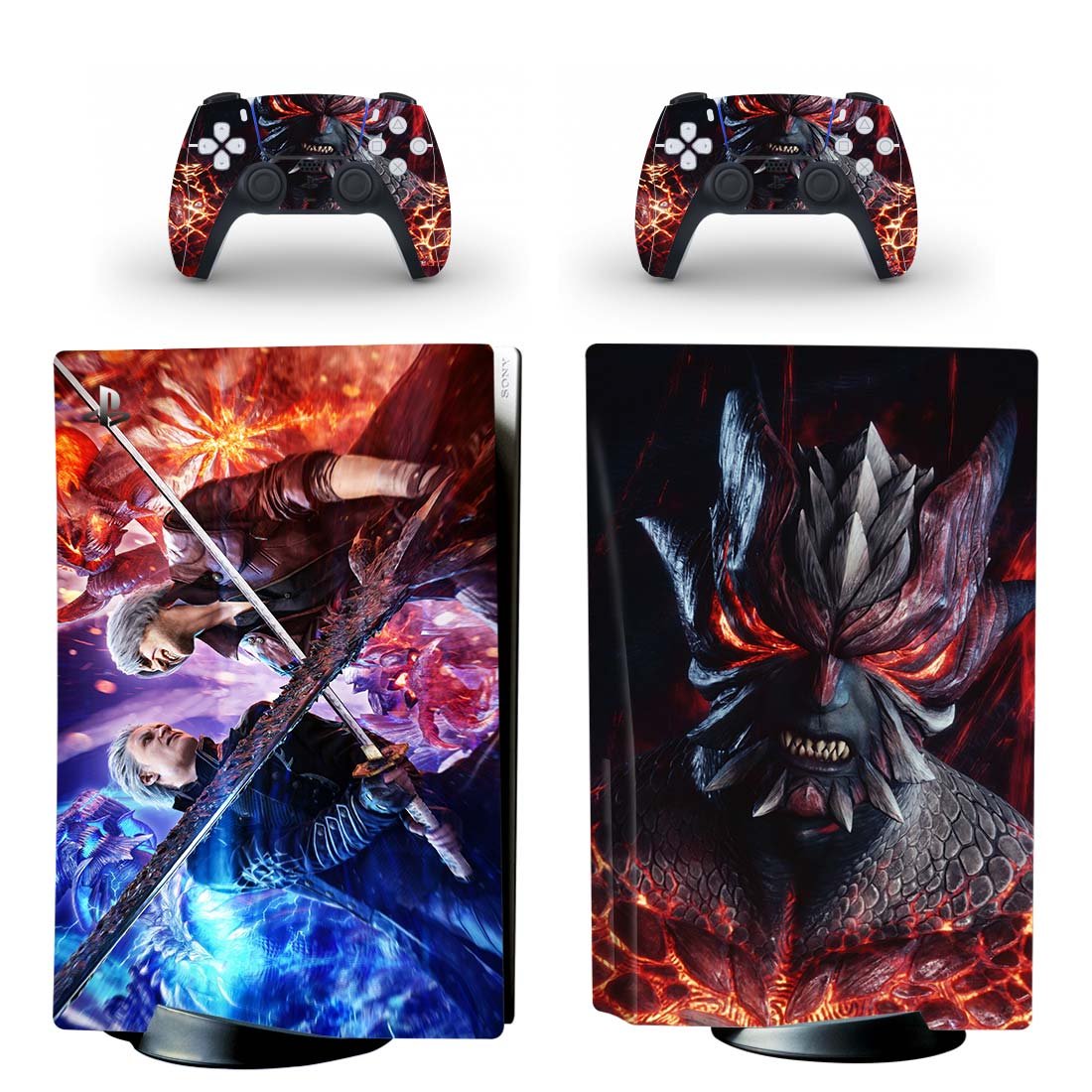 Devil May Cry 5 decal skin for PS5 disc Console with 2 Controllers