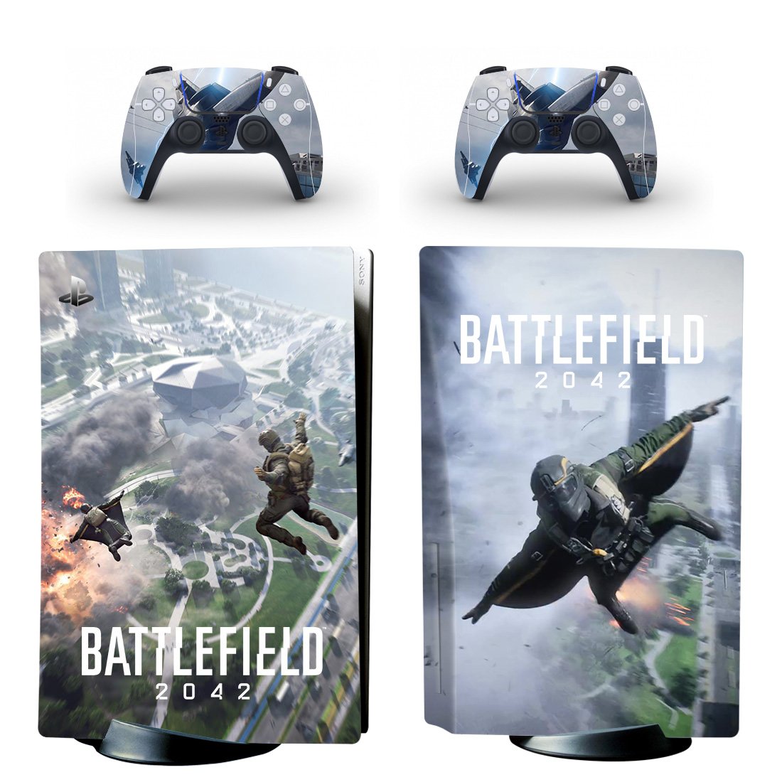 Battlefield 2042 decal skin for PS5 disc Console with 2 Controllers