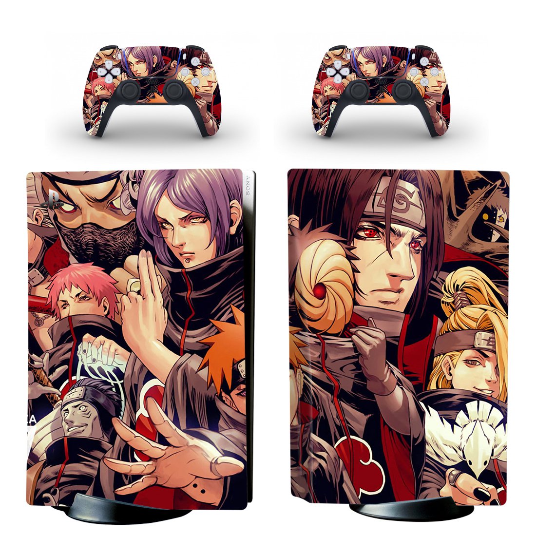 Naruto decal skin for PS5 disc Console with 2 Controllers