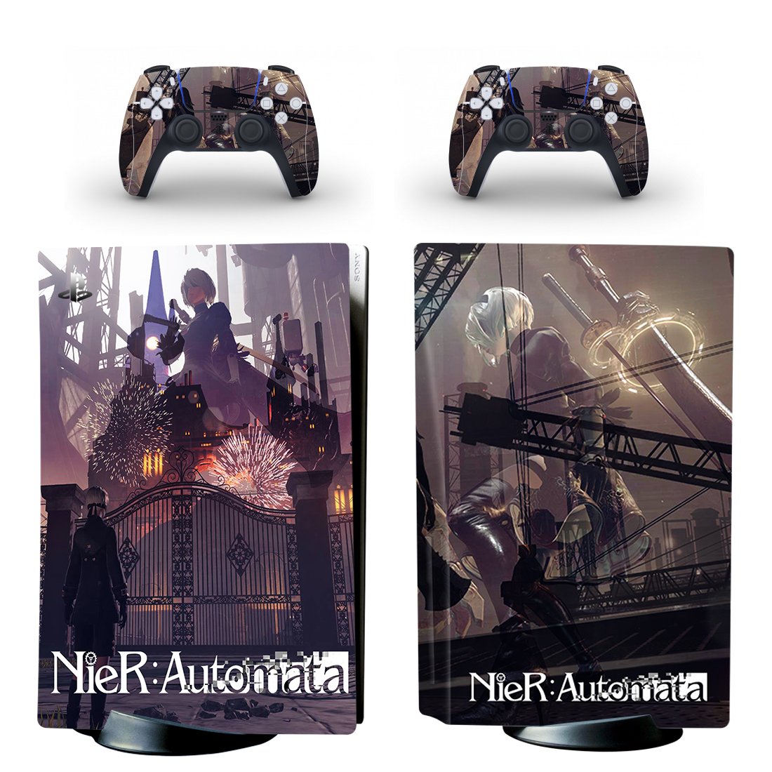 NieR Automata decal skin for PS5 disc Console with 2 Controllers