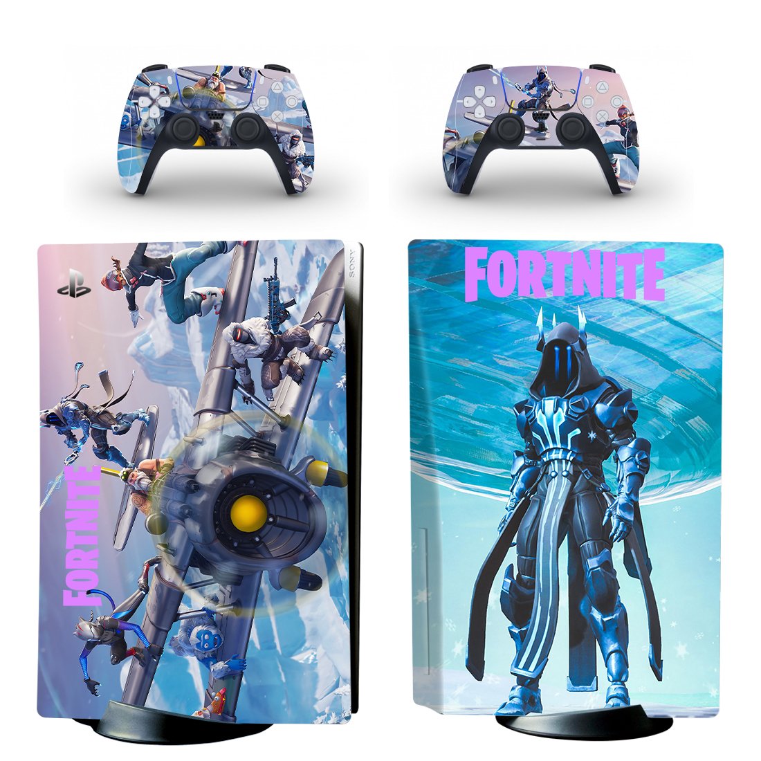 Fortnite decal skin for PS5 disc Console with 2 Controllers