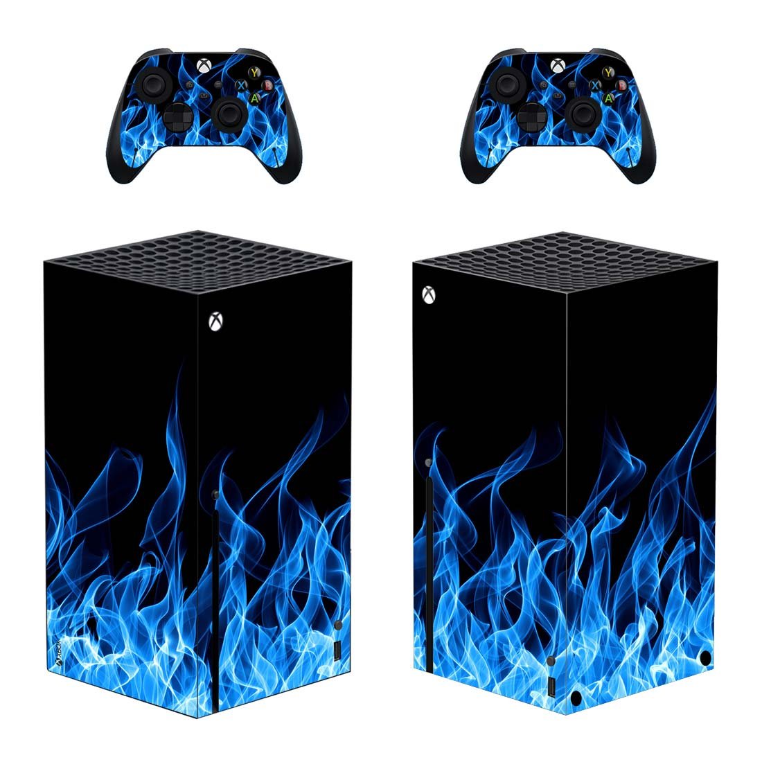 Fire Flame decal skin sticker for Xbox Series X console with controllers