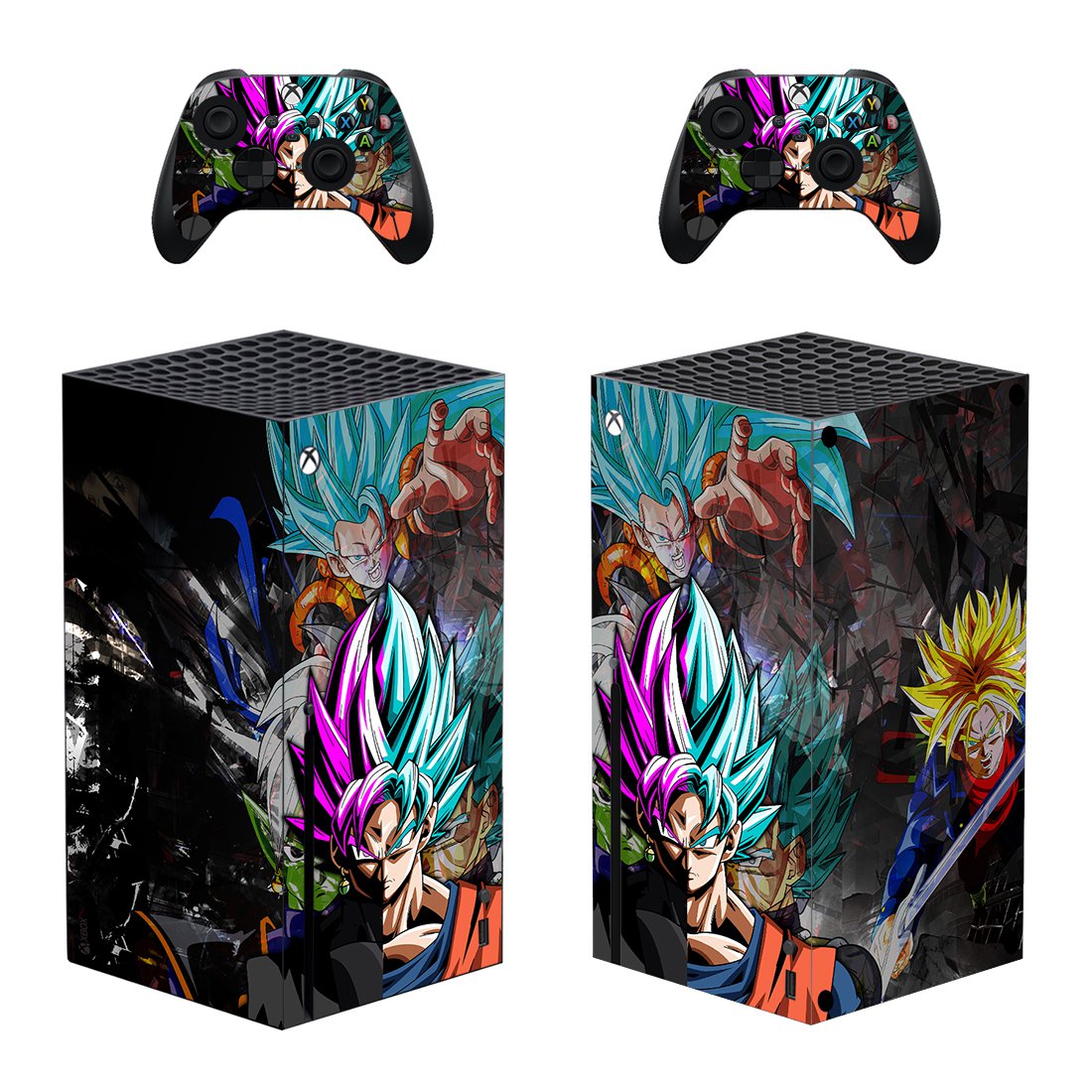 Dragon Ball decal skin sticker for Xbox Series X console with controllers