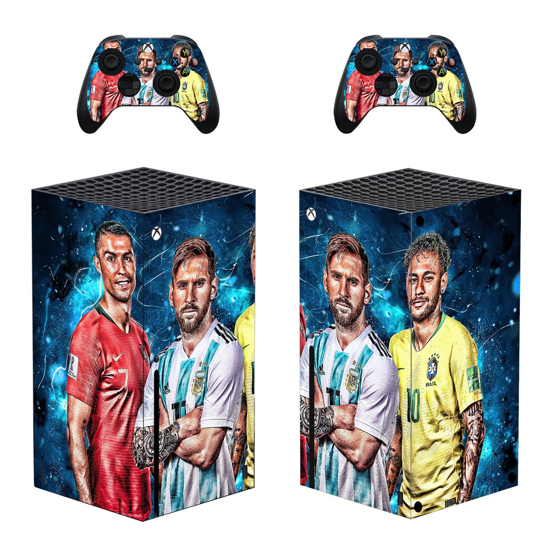Football Stars decal skin sticker for Xbox Series X console with ...