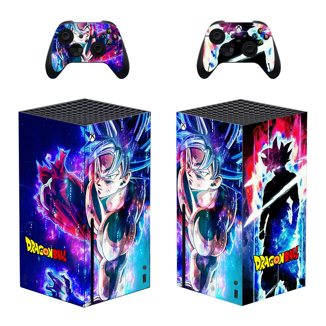 Dragon Ball decal skin sticker for Xbox Series X console with controllers