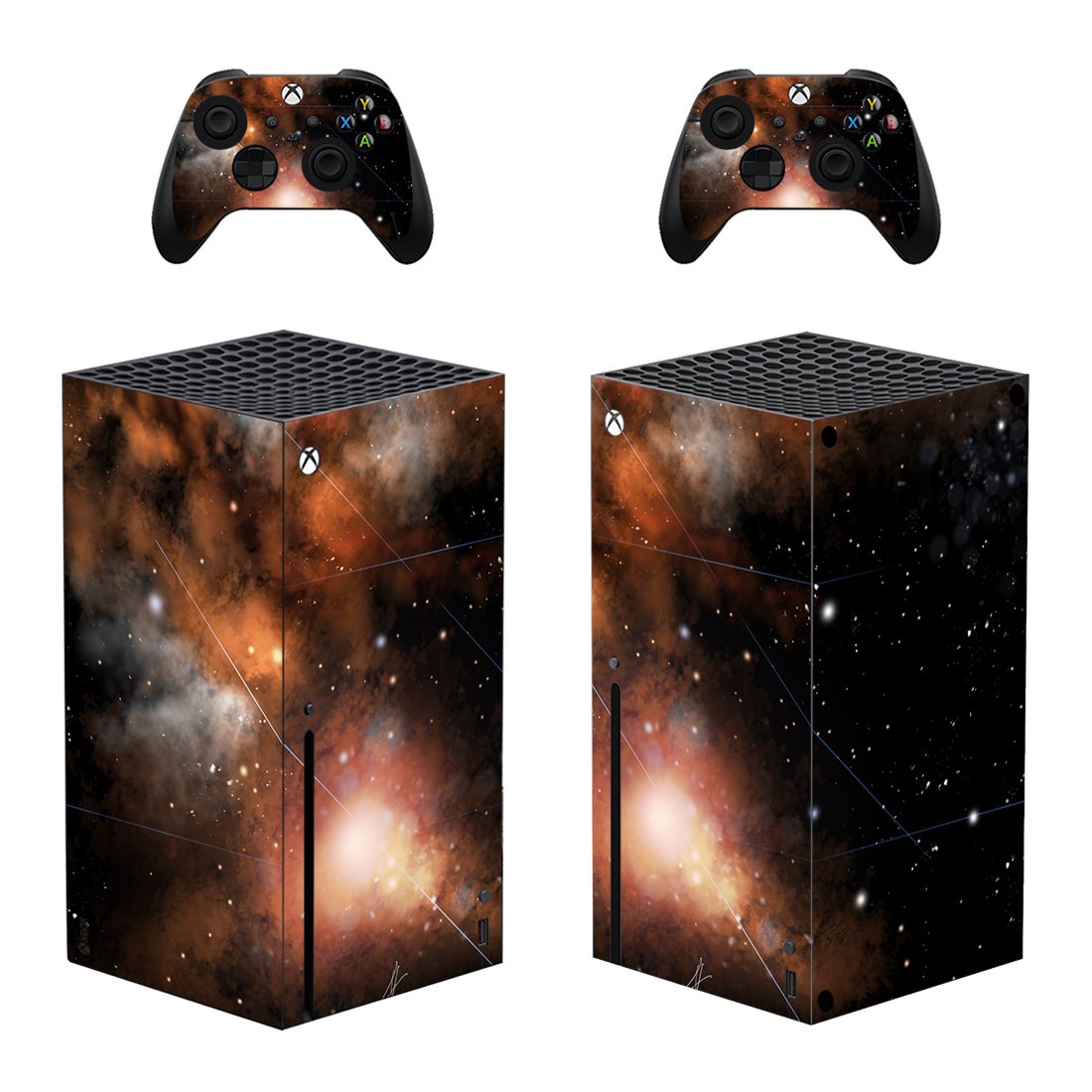 Sky Texture decal skin sticker for Xbox Series X console with controllers