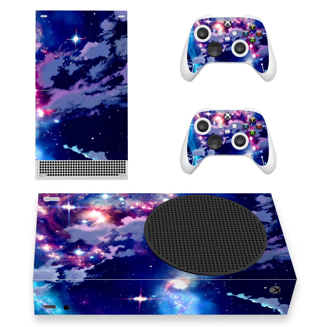Sky Texture decal skin sticker for Xbox Series S console with controllers