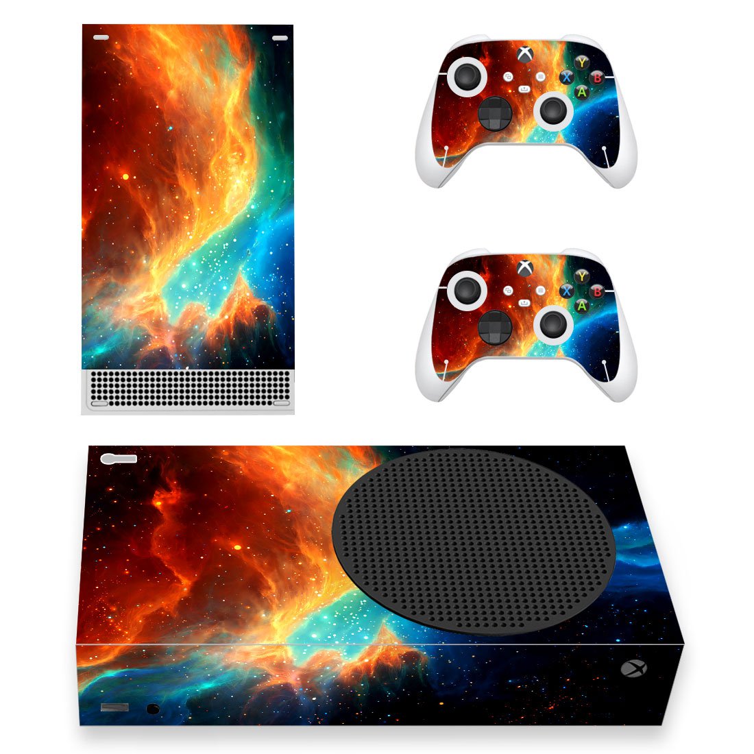 Sky View decal skin sticker for Xbox Series S console with controllers