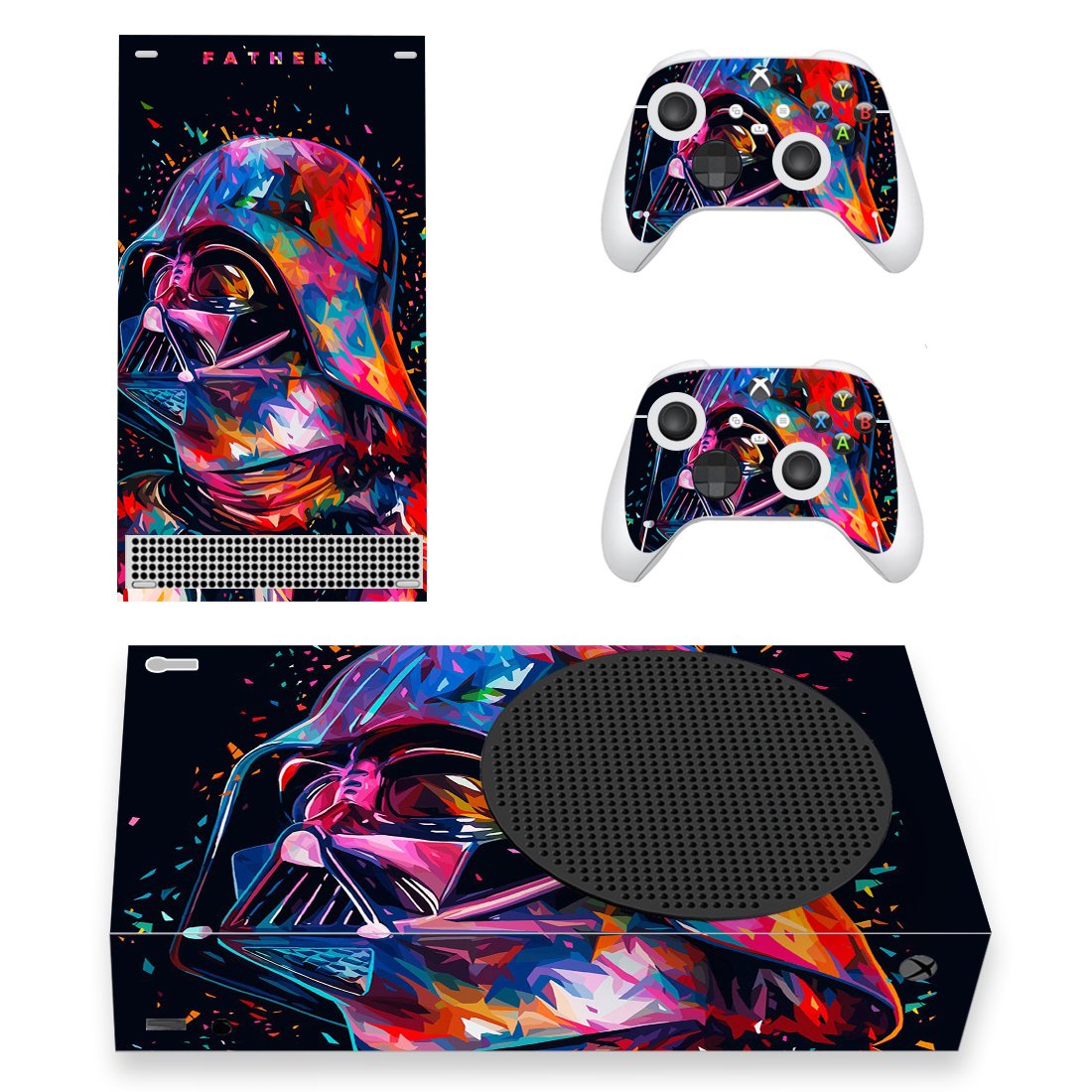 Darth Vader decal skin sticker for Xbox Series S console with controllers