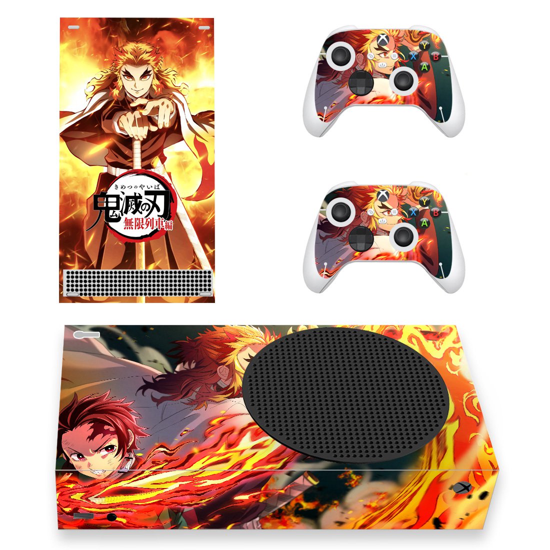 Demon Slayer decal skin sticker for Xbox Series S console with controllers