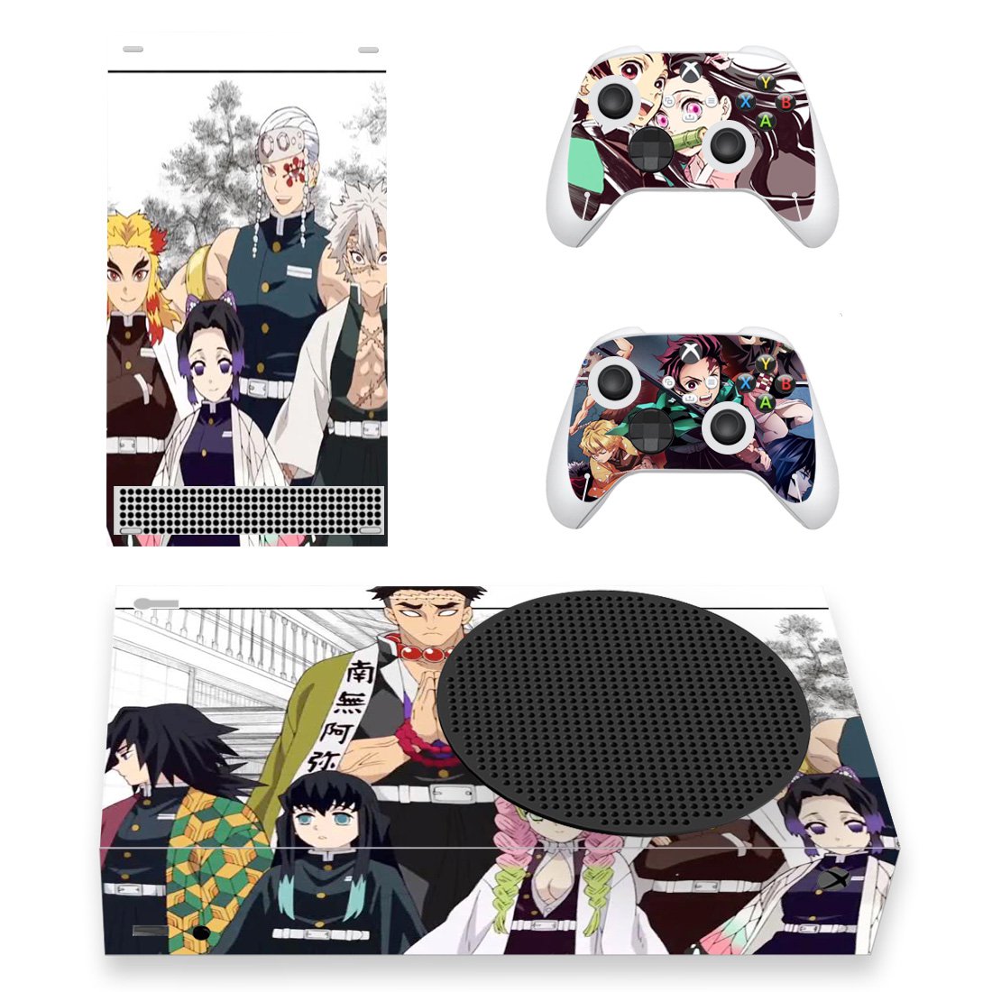 Demon Slayer decal skin sticker for Xbox Series S console with controllers