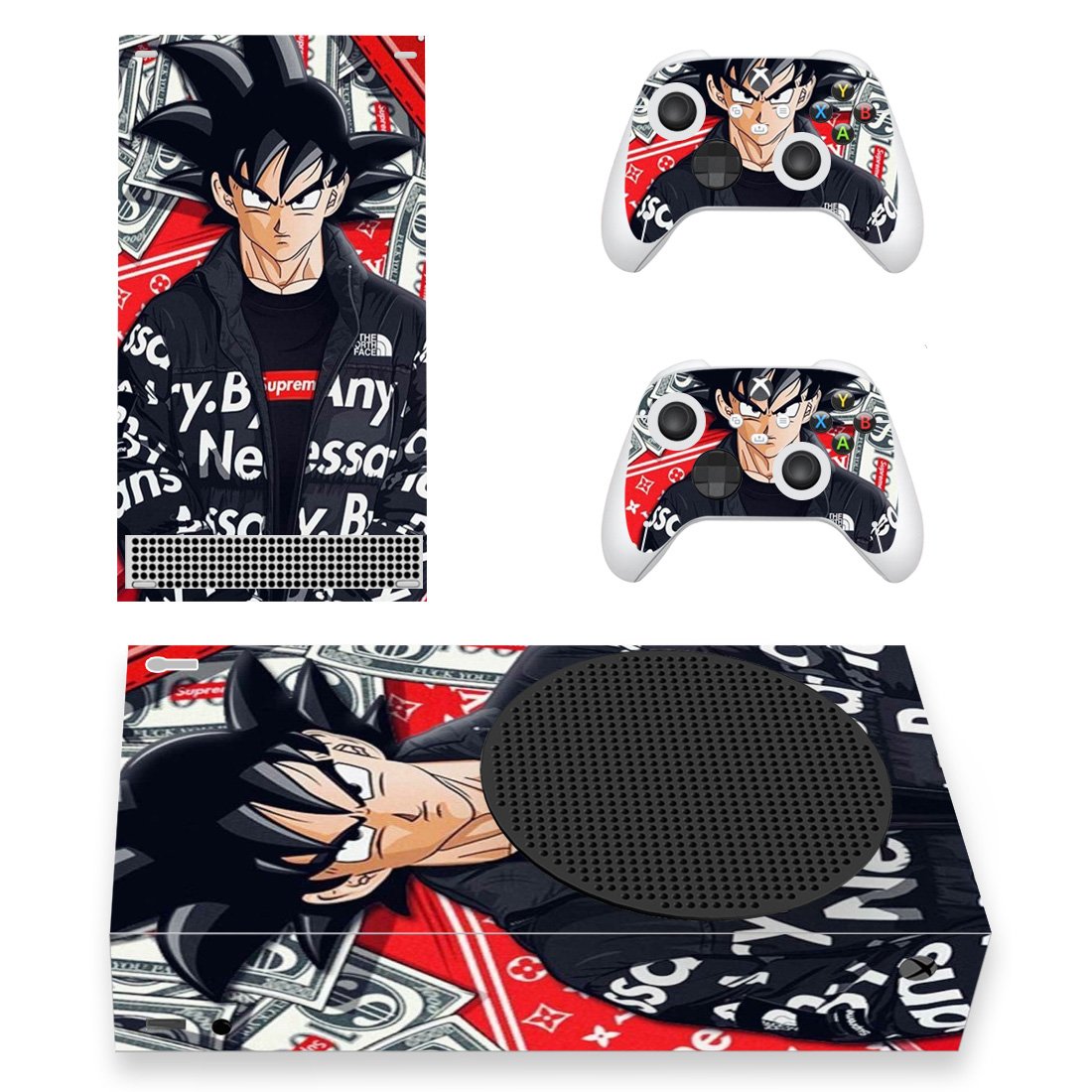 Dragon Ball decal skin sticker for Xbox Series S console with controllers