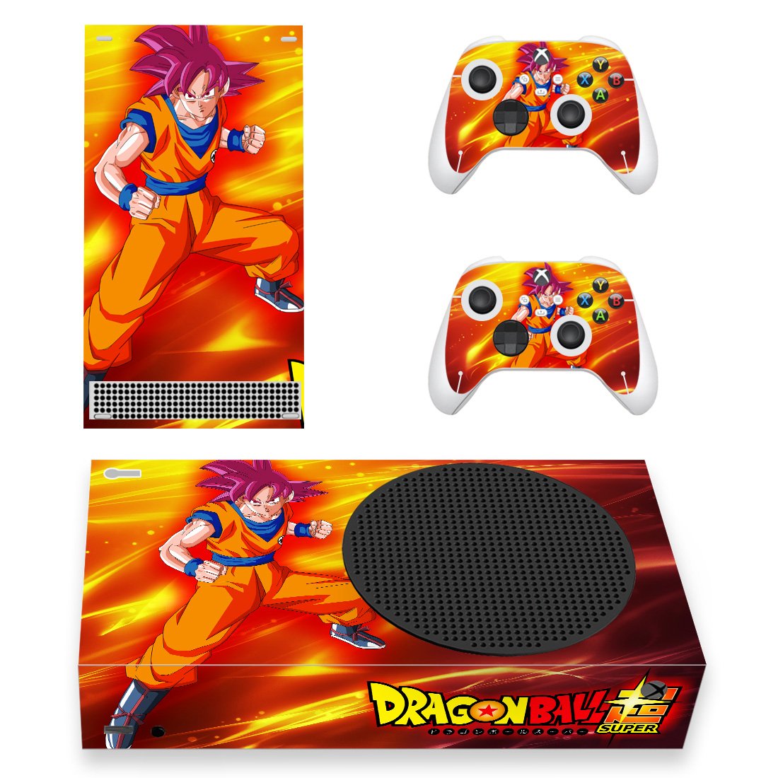 Dragon Ball decal skin sticker for Xbox Series S console with controllers