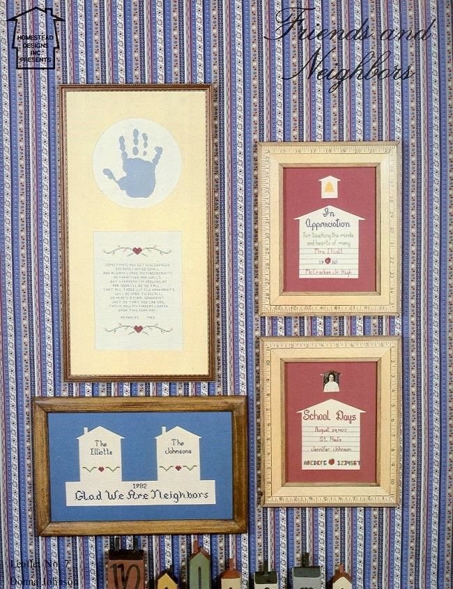 Friends And Neighbors, School Days Cross Stitch Pattern Leaflet