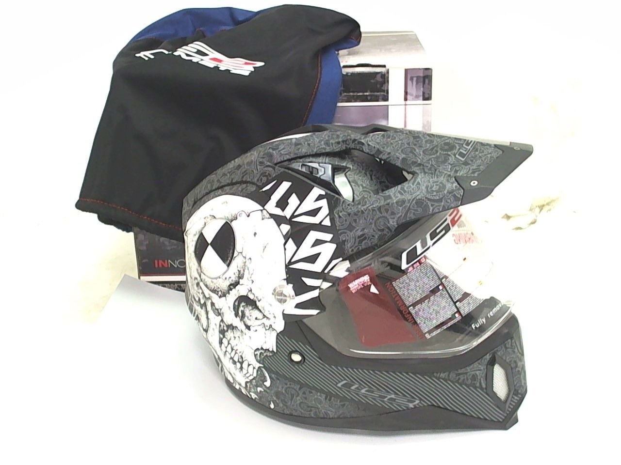 LS2 MX453 Test Machine Mens Motorcycle Helmet Black XXL