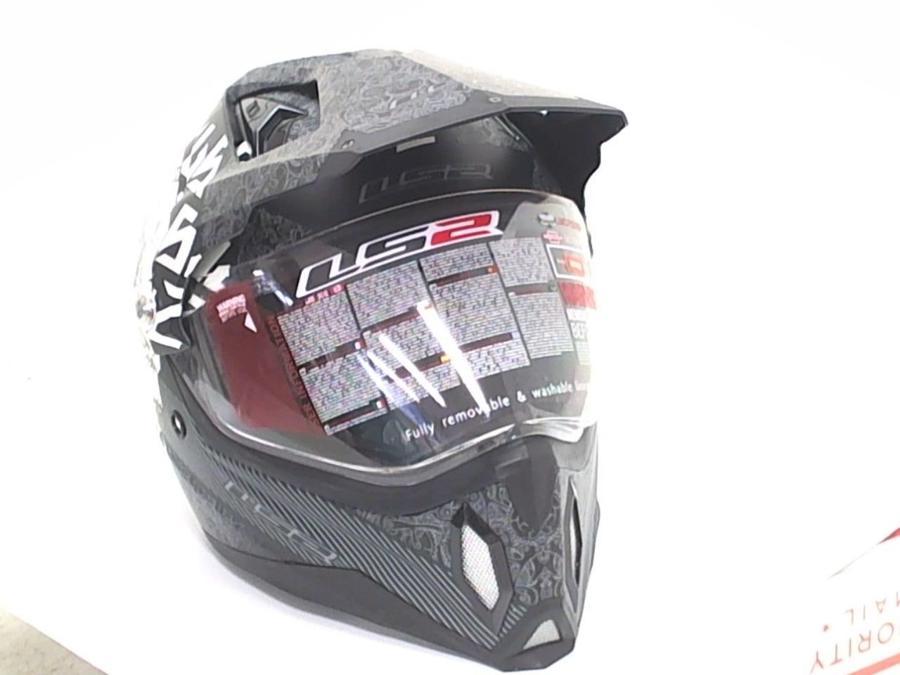 LS2 MX453 Test Machine Mens Motorcycle Helmet Black XXL