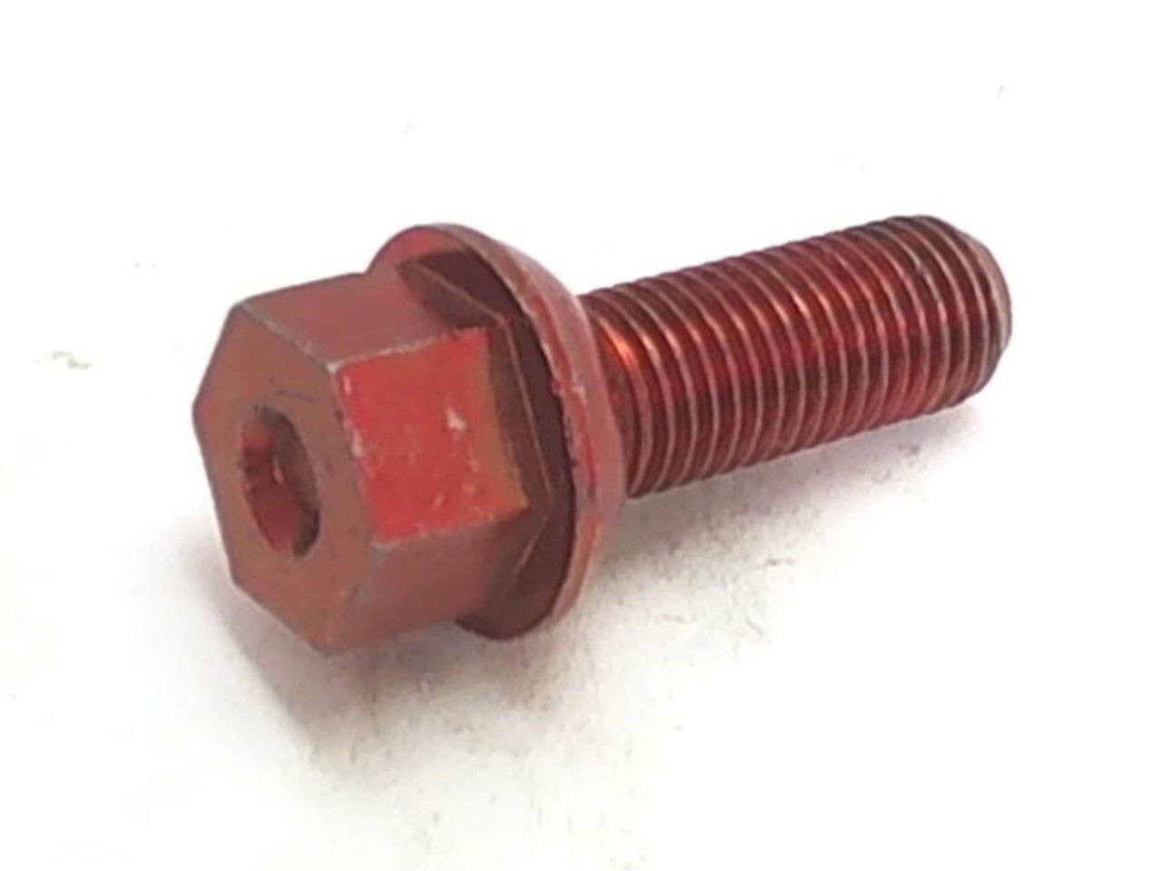 M12-1.50 Wheel Lug Bolt 17mm Hex 29mm Thread Length Bulge Seat Red