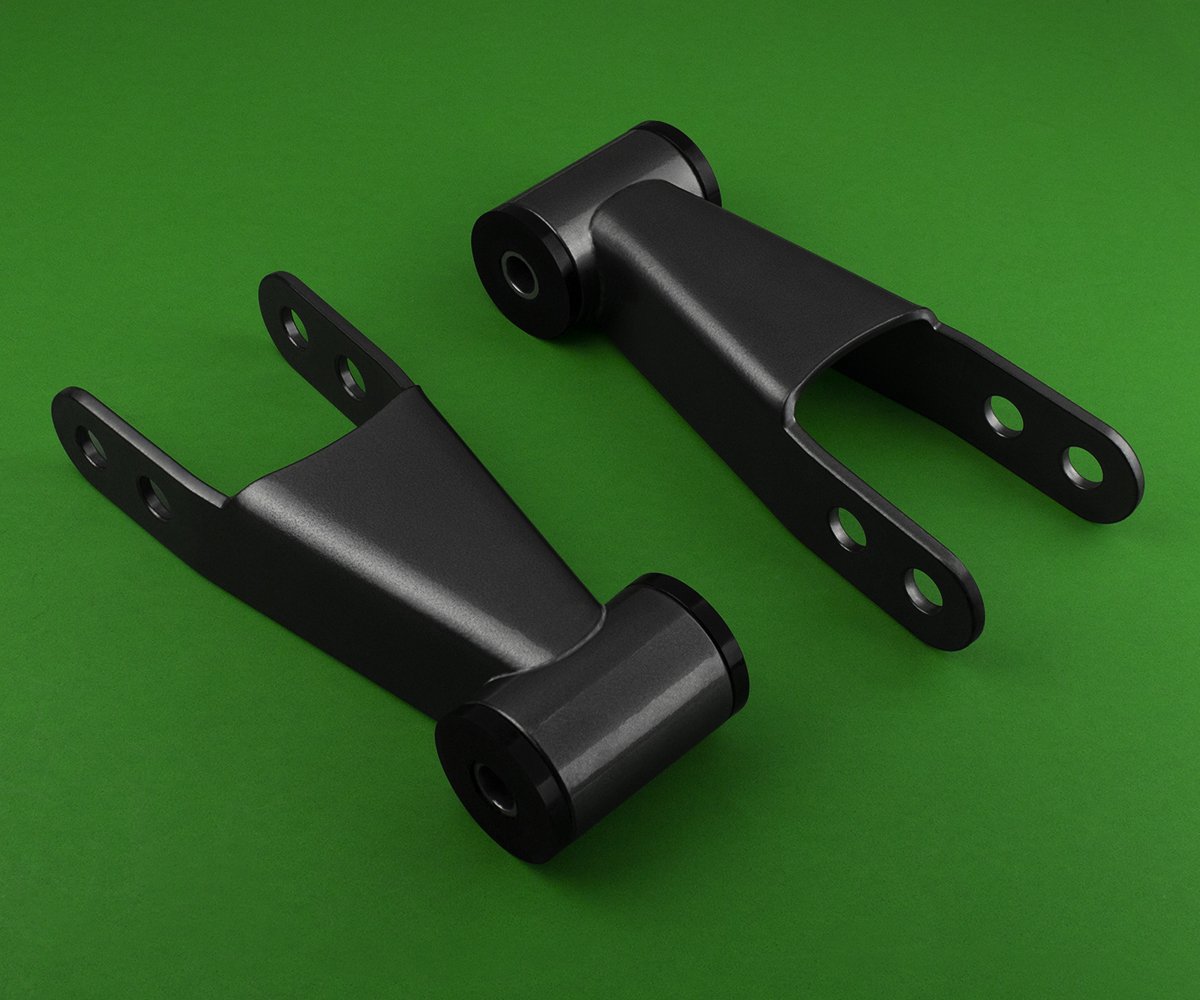 Rear 2" Drop Lowering Kit Steel Shackles 1997-2003 Ford F-150 2WD 4WD