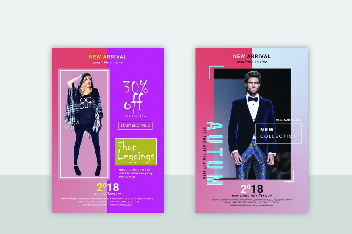 3X4 4/4 2-side flyers/postcards graphic design.