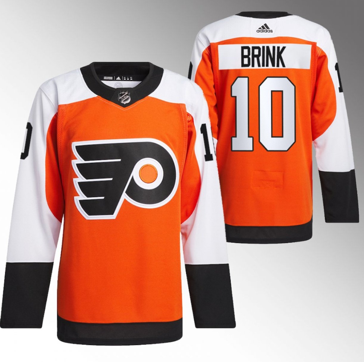 Men's Philadelphia Flyers #10 Bobby Brink 2024 Orange Stitched Jersey