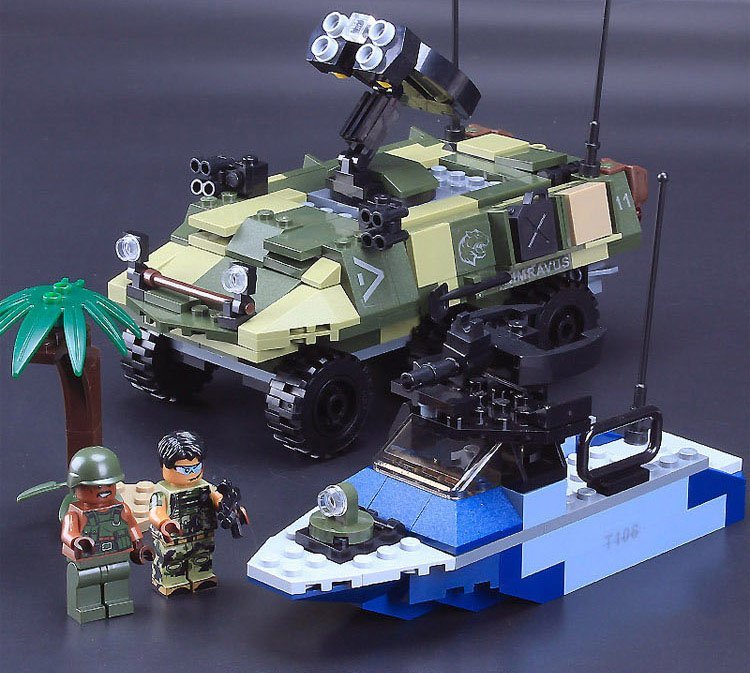 WW Military Navy Seal Base Tank Naval Vessel Lego Compatible Military ...