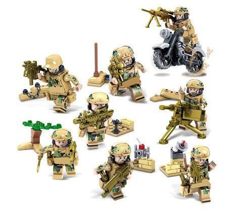 American Land Force SWAT Squad Army Minifigures Lego Military Soliders ...