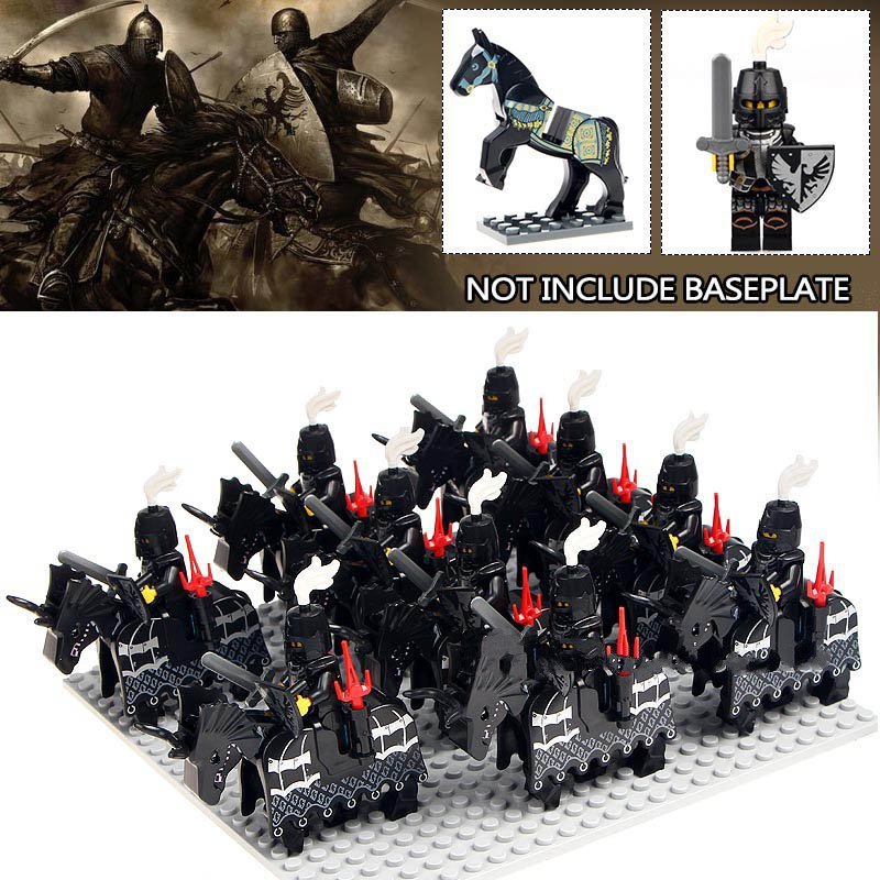 Black Royal Knights Guards Trooper Lego Medieval Knights Compaitble